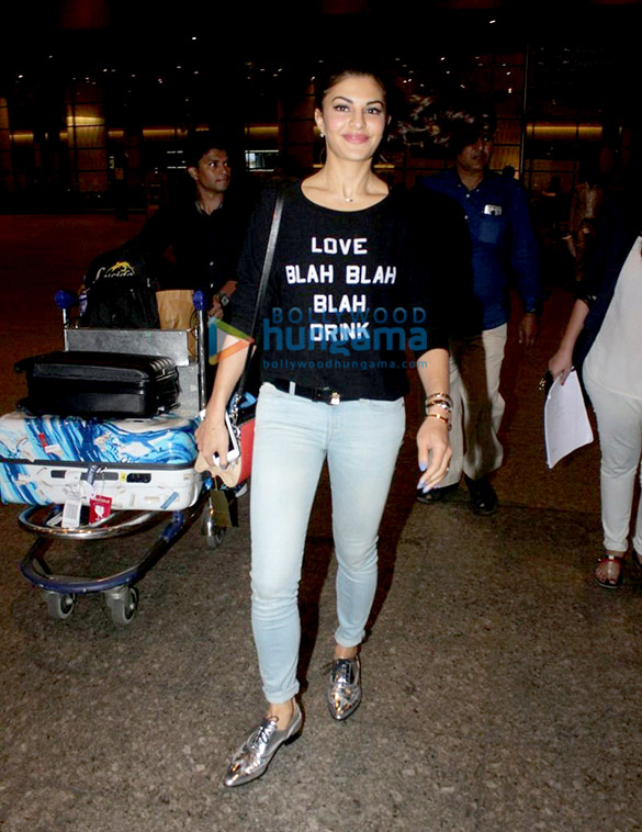 Jacqueline Fernandez snapped returning from Colombo | Jacqueline ...