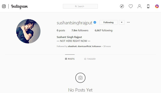 Sushant Singh Rajput DELETES all his Instagram posts : Bollywood News ...
