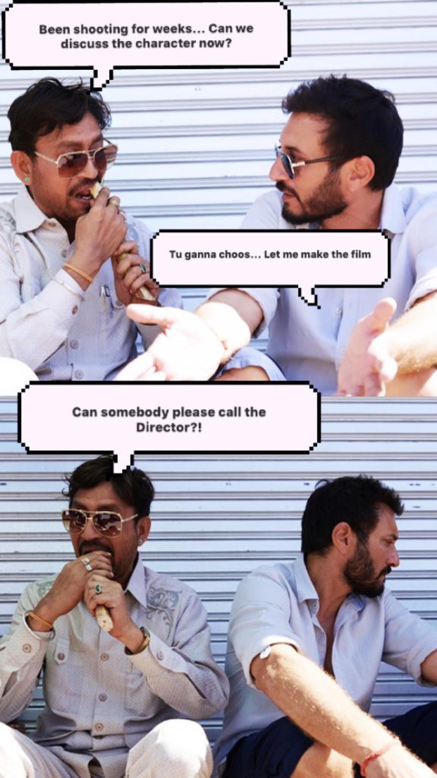 Angrezi Medium: Irrfan Khan relishes sugarcane with Homi Adajania ...