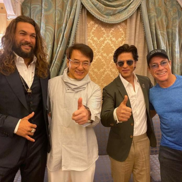Shah Rukh Khan shares a frame with Jason Momoa, Jackie Chan, and Jean ...