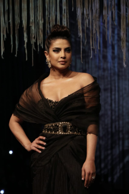 Priyanka Chopra hits the ramp in beautiful black gown, pays tribute to ...