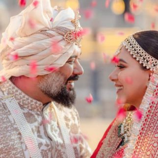 Director Luv Ranjan and Alisha Vaid pose as groom and bride in first ...