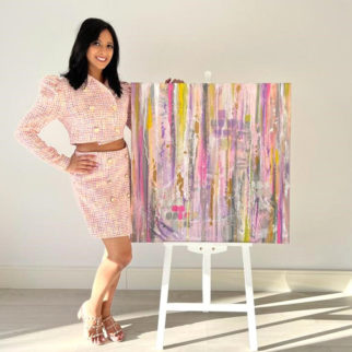 London based artist Shreena Patel makes a beautiful painting for Rishi ...