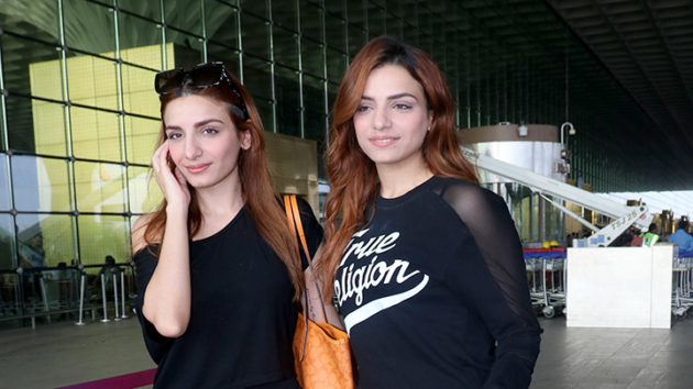 Sukriti and Prakriti Kakar pose for paps together at the airport ...