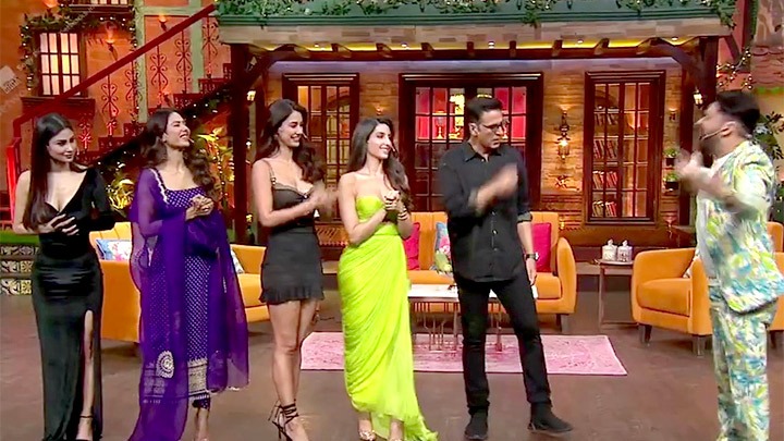 Akshay Kumar, Nora Fatehi, Mouni Roy & Sonam Bajwa on The Kapil Sharma ...