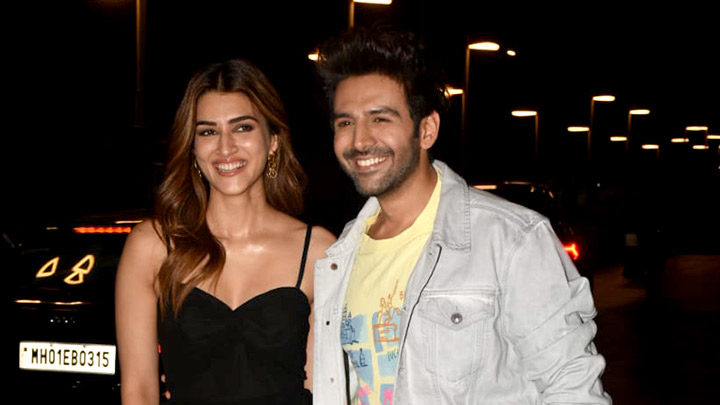 Kriti Sanon and Kartik Aaryan look good as an on-screen couple at Shehzada promotions ...