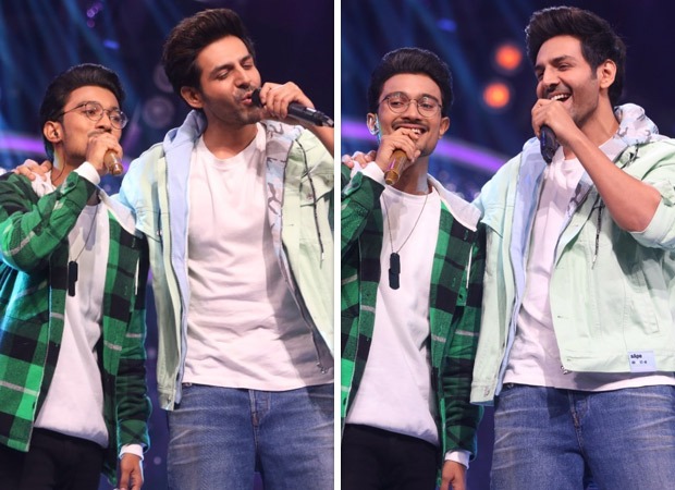 Shehzada actor Kartik Aaryan sings ‘Tera Yaar Hoon Main’ on the stage ...