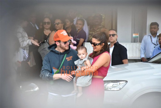 Priyanka Chopra and Nick Jonas arrive in Mumbai with baby Malti Marie ...