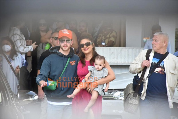 Priyanka Chopra and Nick Jonas arrive in Mumbai with baby Malti Marie ...