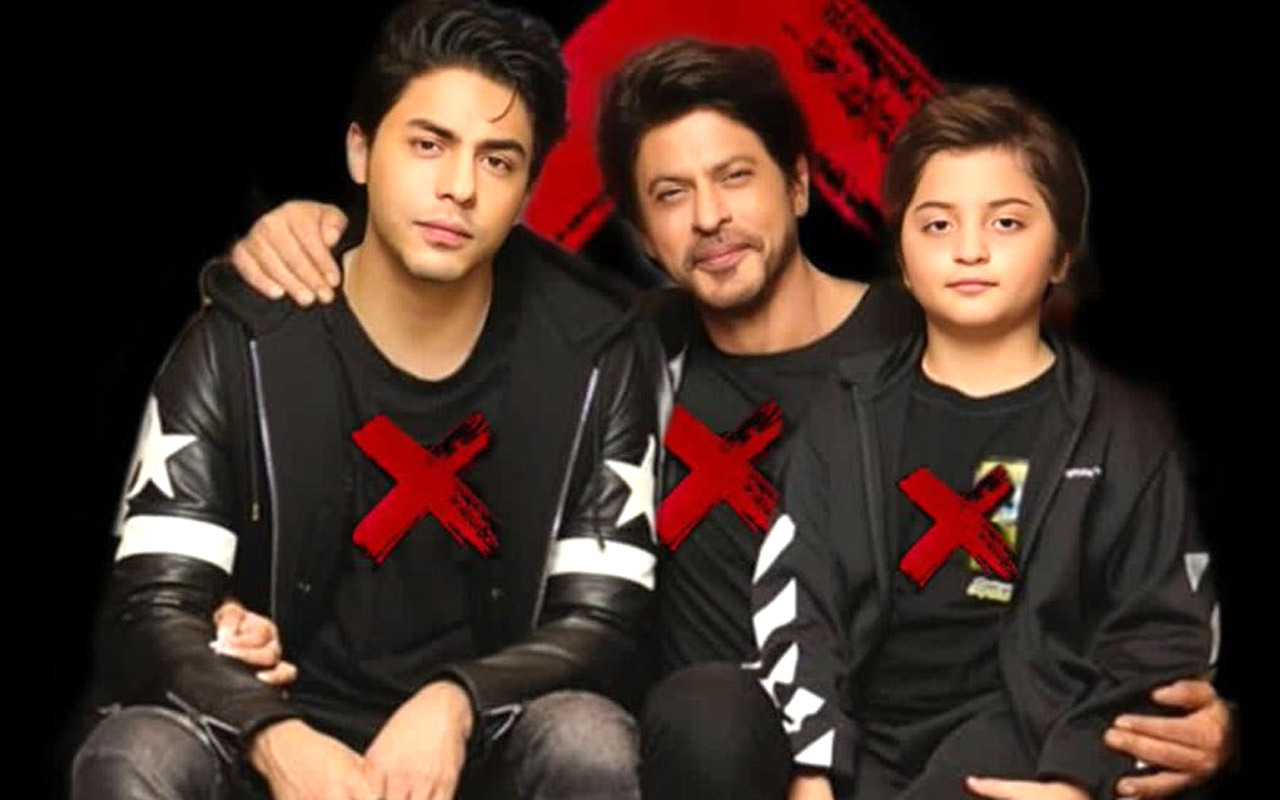 Shah Rukh Khan and his boys Aryan and AbRam Khan strike an adorable pose in viral photo; leaves ...