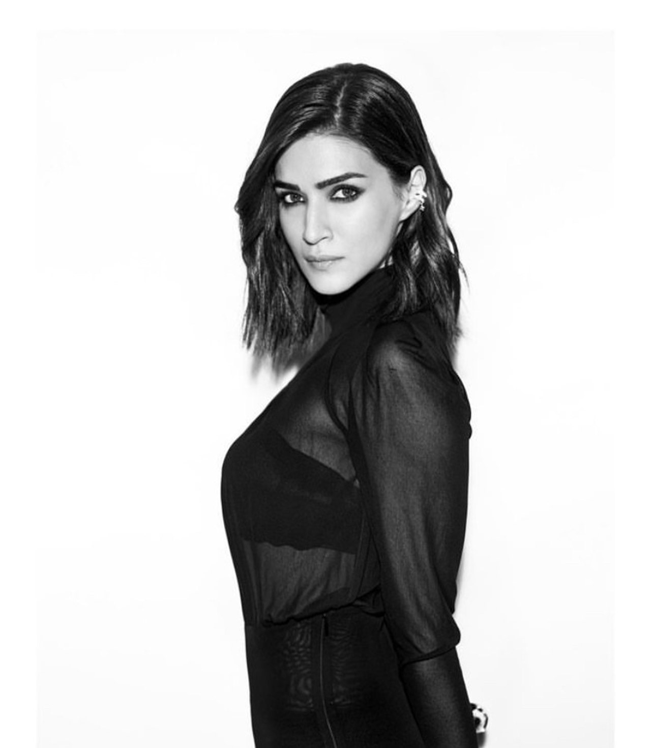 Kriti Sanon Shines Like A Star In Ysls Ethereal Black Sheer Gown