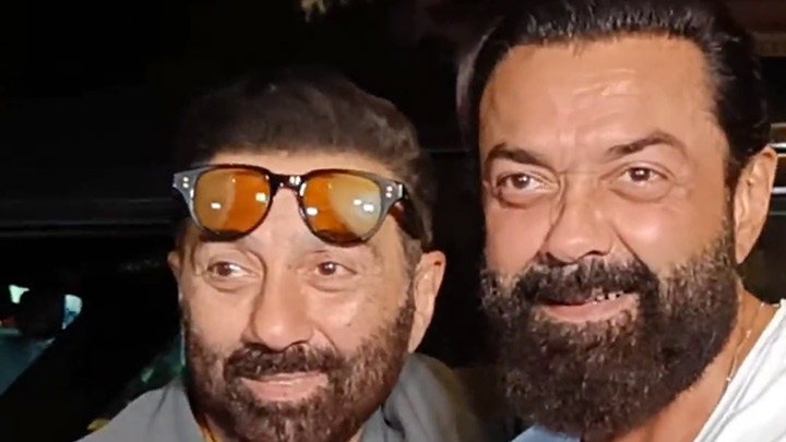 The powerful Deol brothers smile for paps, Bobby & Sunny! - Bollywood ...