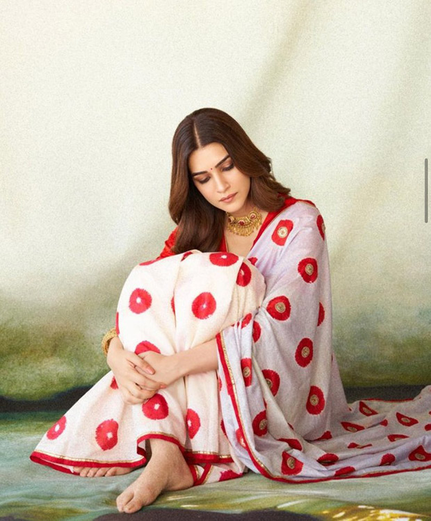 Kriti Sanon exudes a delightful floral charm in a red and white Raw ...