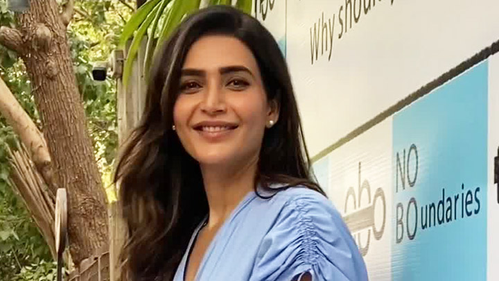 Happy soul! Karishma Tanna looks beautiful in a baby blue outfit ...