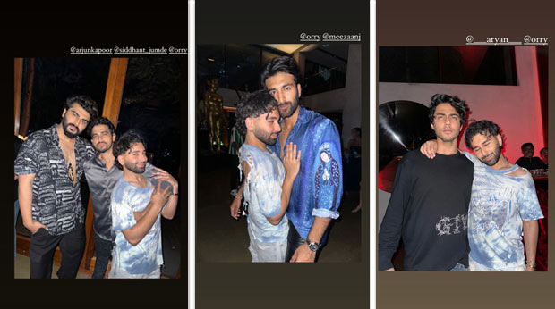 Orry shares inside photos with Arjun Kapoor, Ananya Panday, Aryan Khan ...