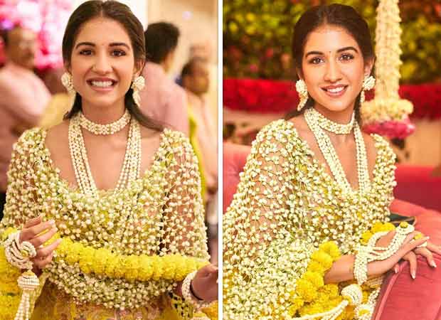 Radhika Merchant’s Haldi Ceremony: Jasmine dupatta edged with marigolds took 24 hours to create ...