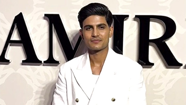 Shubhman Gill in suit snapped at amiri store launch in new delhi today ...