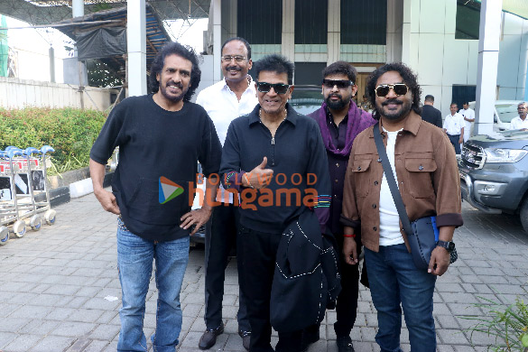 Photos: Shiva Rajkumar, Upendra, Arjun Janya and M Ramesh Reddy arrived ...