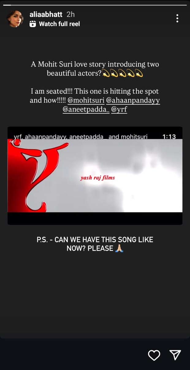 Saiyaara Teaser Drops: Bollywood stars Alia Bhatt and Shraddha Kapoor cheer on newcomers Ahaan ...