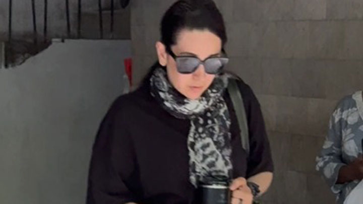 Karisma Kapoor in all black comfy clothes - Bollywood Hungama