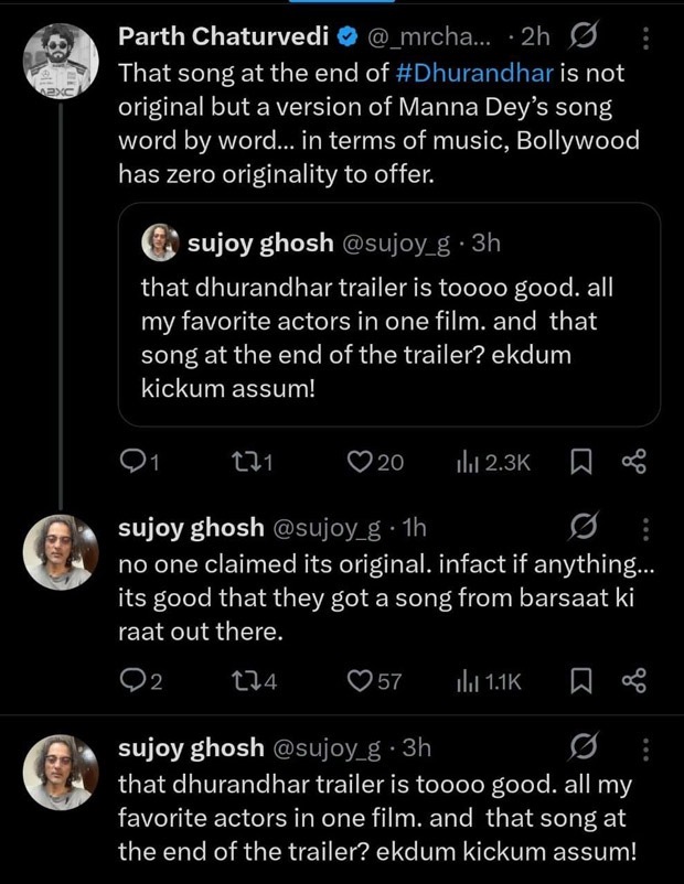 “No one claimed it’s original”: Sujoy Ghosh REACTS to music criticism in Dhurandhar trailer ...