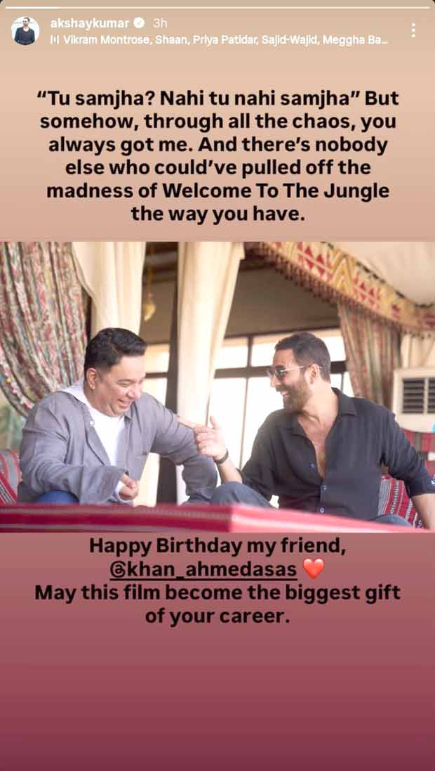 Akshay Kumar pens birthday note for friend Ahmed Khan ahead of Welcome ...